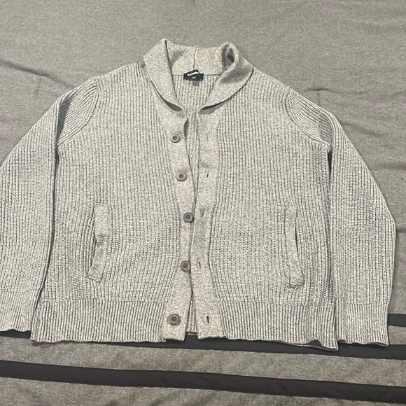 Express | Sweaters | Mens Express Grey Cardigan Sweater | Poshmark